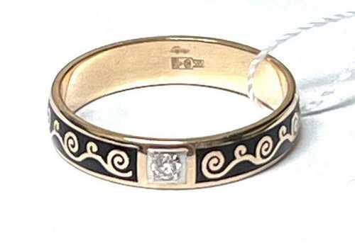 Золотое кольцо с бриллиантом обруч р 19 (31900)