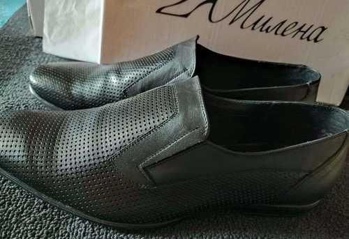 Новые мужские кожаные летние туфли 44 размер