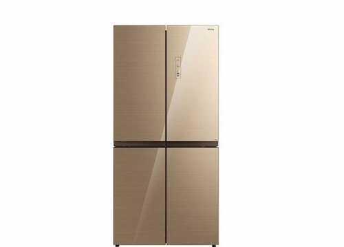 Холодильник side-by-side Korting 4 двери золотист