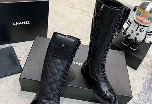 Сапоги женские кожаные Chanel