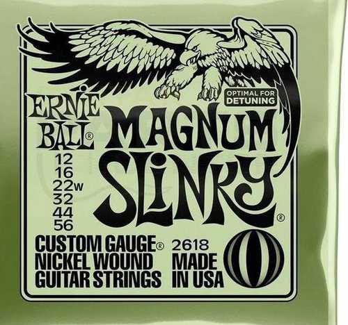 Ernie ball 2618 Nickel Wound Slinky Magnum 12-56 - Струны для электрогитары