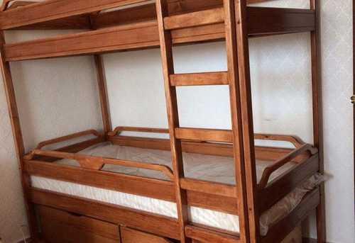 Двухъярусные деревянные кровати от производителя