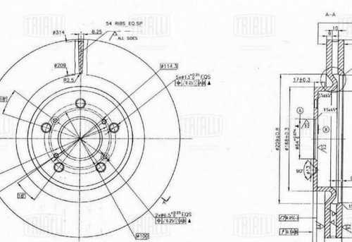 Trialli DF 084511 Диск торм. для а/м Haval F7 (19)