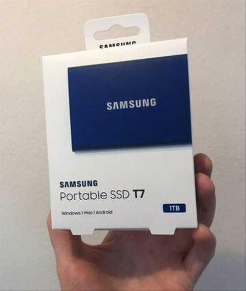 1 тб SSD Samsung T7, USB 3.2 Gen 2 Type-C (новый)
