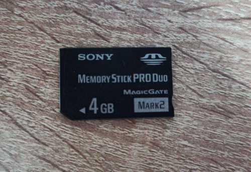 Карта памяти Sony memory stick pro duo