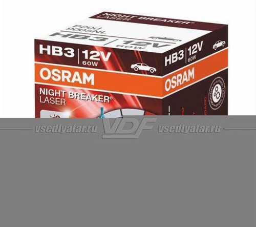 Лампа галогенная osram HB3 Night Breaker Laser 12V