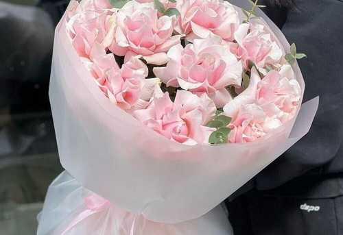 Цветы. Букет из французской розы 15 шт