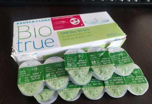 Контактные линзы для глаз однодневные BioTrue -1.0