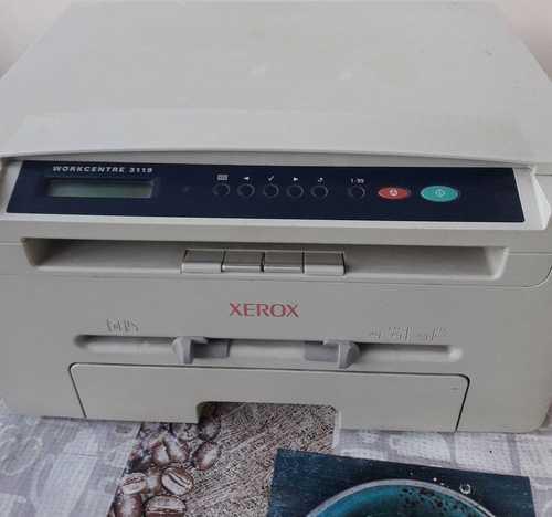 Мфу лазерный принтер сканер xerox 3119 б\у