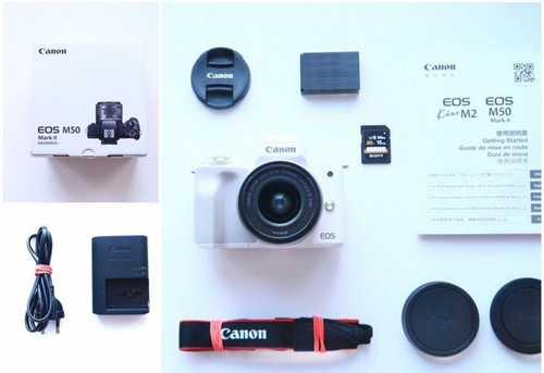 Фотоаппарат Canon M50 mark ii (сост нов) kit +16гб