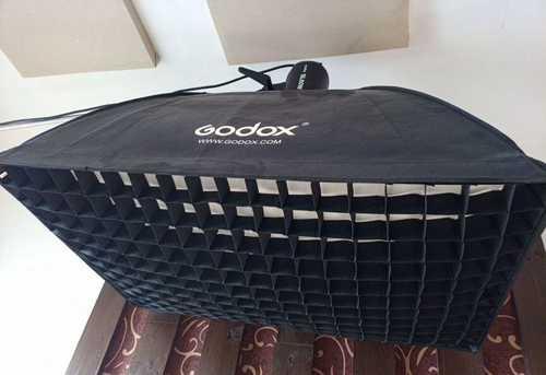 Godox sl 60w + софтбокс 90*60см (с сотами)