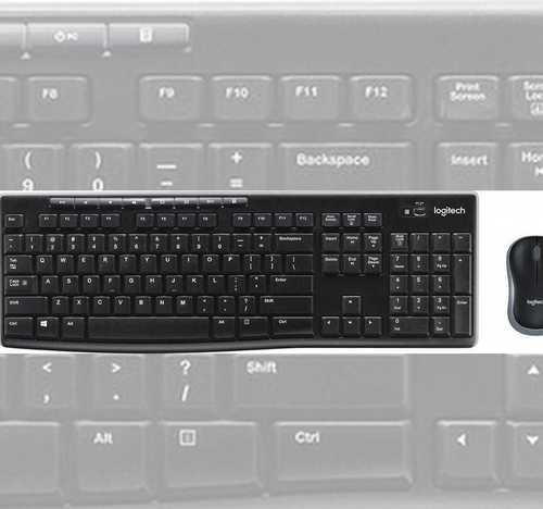 Клавиатура + мышь Logitech MK270 клав:черный мышь:черный USB беспроводная Multimedia (920-004509)