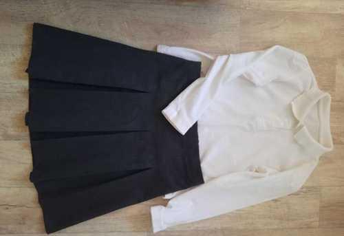 В школу форма юбка серая и блузка р 140, Англия
