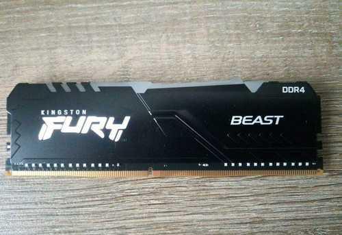 Оперативная память Kingston fury Beast Black RGB 8