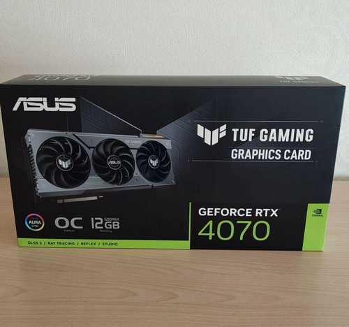 Новая с гарантией asus RTX 4070 TUF Gaming OC 12GB