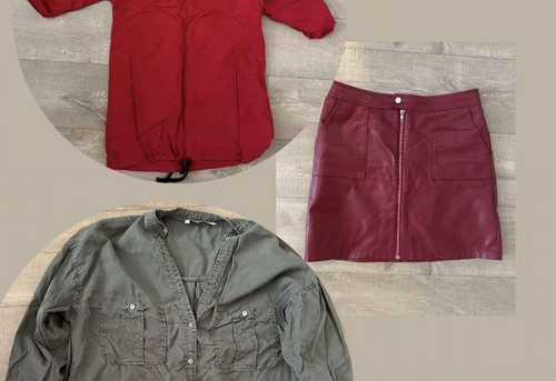 Вещи Zara пакетом. юбка, рубашка и платье рр М