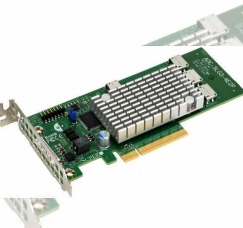 Supermicro Адаптер Адаптер NVMe Supermicro PCIe 4P Switch AOC-SLG3-4E2P