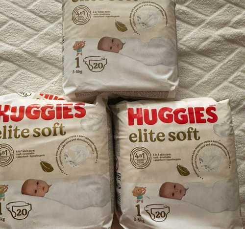 Подгузники Huggies elite soft 1