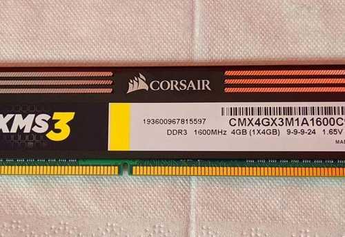 Corsair DDR 3 4 GB 1600 герц