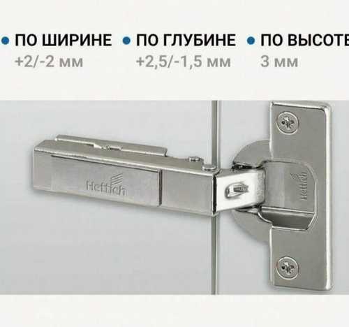 Мебельная накладная петля hettich intermat