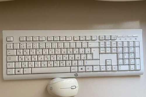 Комплект клавиатура и мышь hp c2110 белая