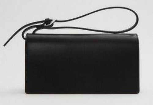 Клатч с ручкой Massimo Dutti Nappa leather, черный