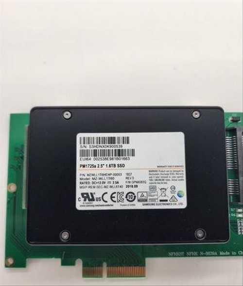 Samsung pm1725 1.6Tb SSD pcie Gen3 x8