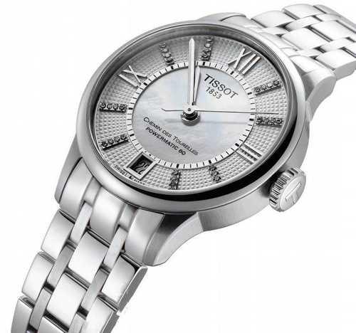 Часы Tissot Chemin Powermatic 80 с бриллиантами