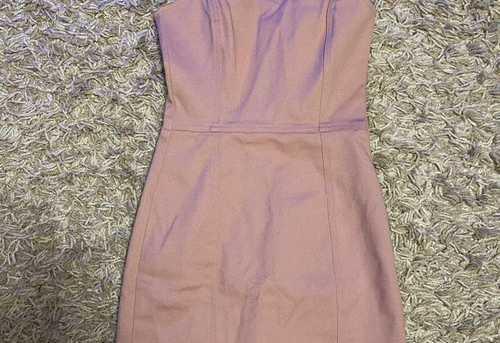 Платье сарафан джинсовый розовый hm