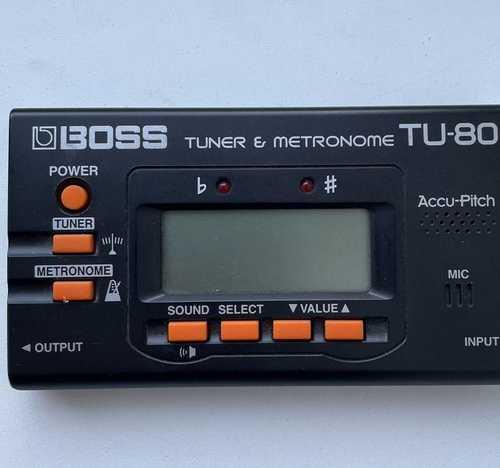 Гитарный тюнер и метроном Boss TU-80