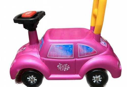 Машинка-каталка розовая для девочки от 1 года