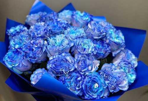 Цветы синие розы букеты боксы доставка