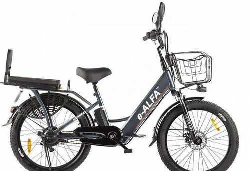 Электровелосипед green city e-alfa Fat темно-серый