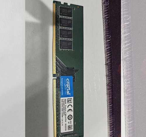 Оперативная память ddr4 8gb crucial 2666