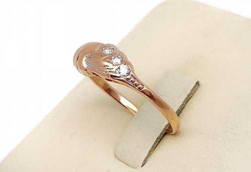 Золотое кольцо с камнями 585пр. размер: 16,7