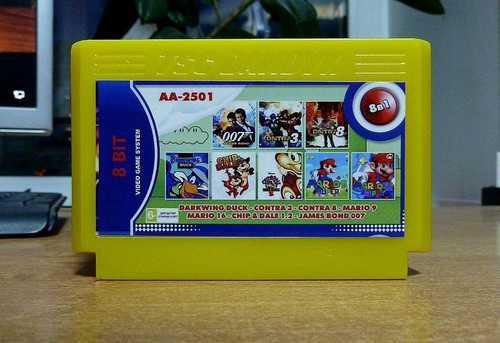 Картридж 8-бит (Денди) AA-2501 сборник игр 8 в 1