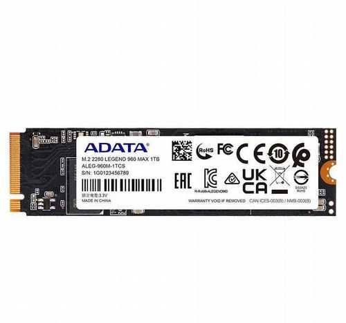 Твердотельный накопитель SSD A-Data PCI-E 4.0 x4 1Tb aleg-960M-1TCS