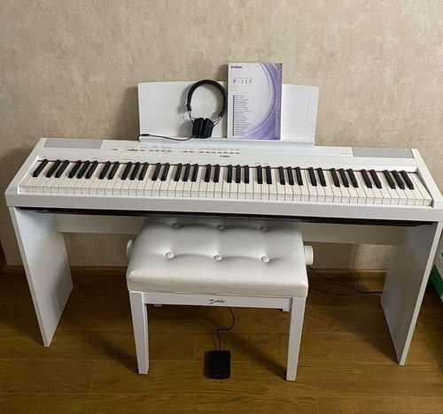 Цифровое пианино yamaha p115  банкетка наушники