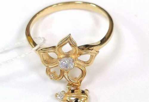 Золотое кольцо с фианитами 585 Р-р16,5