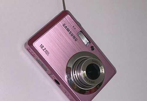 Розовый y2k фотоаппарат samsung ES55