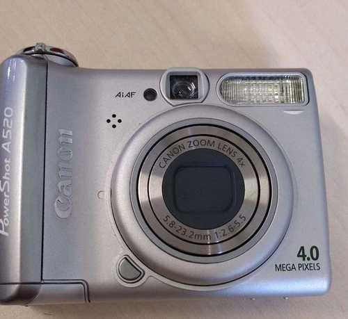 Компактный фотоаппарат canon power shot A520