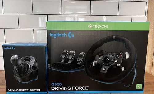 Игровой руль Logitech G920 + кпп Logitech