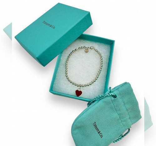 Серебряный браслет Tiffany & Co Heart Bracelet