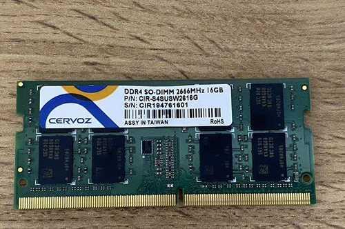 Оперативная память so-dimm 16Gb DDR4 Cervoz, новая