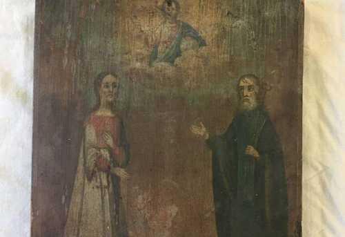 Икона Иоанн Богослов И Святая Мученица Анастасия