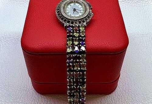 Часы женские с камнями серебро 925
