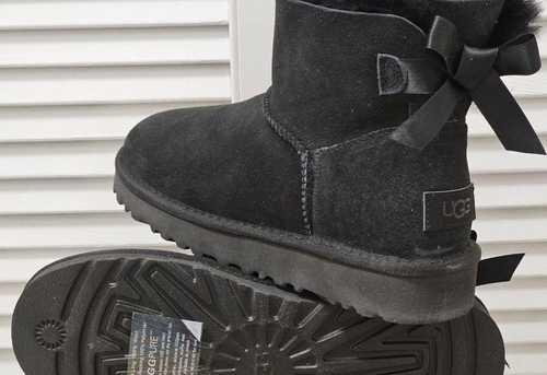 Угги Женские UGG Mini Bailey Bow II Чёрные