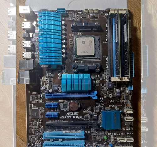 Комплект Asus M5A97 R2.0   AMD FX 8300   2 x 8gb