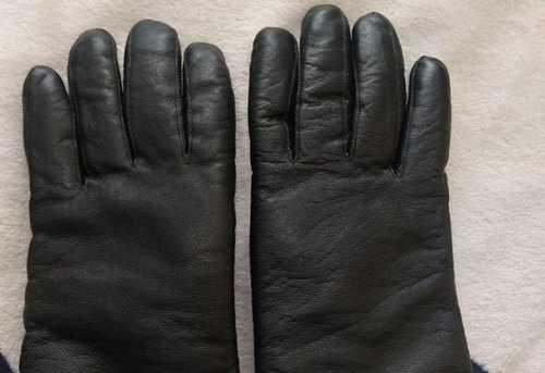 Мужские кожаные перчатки черные