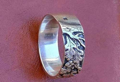 Серебряное кольцо, обережное 22 размер